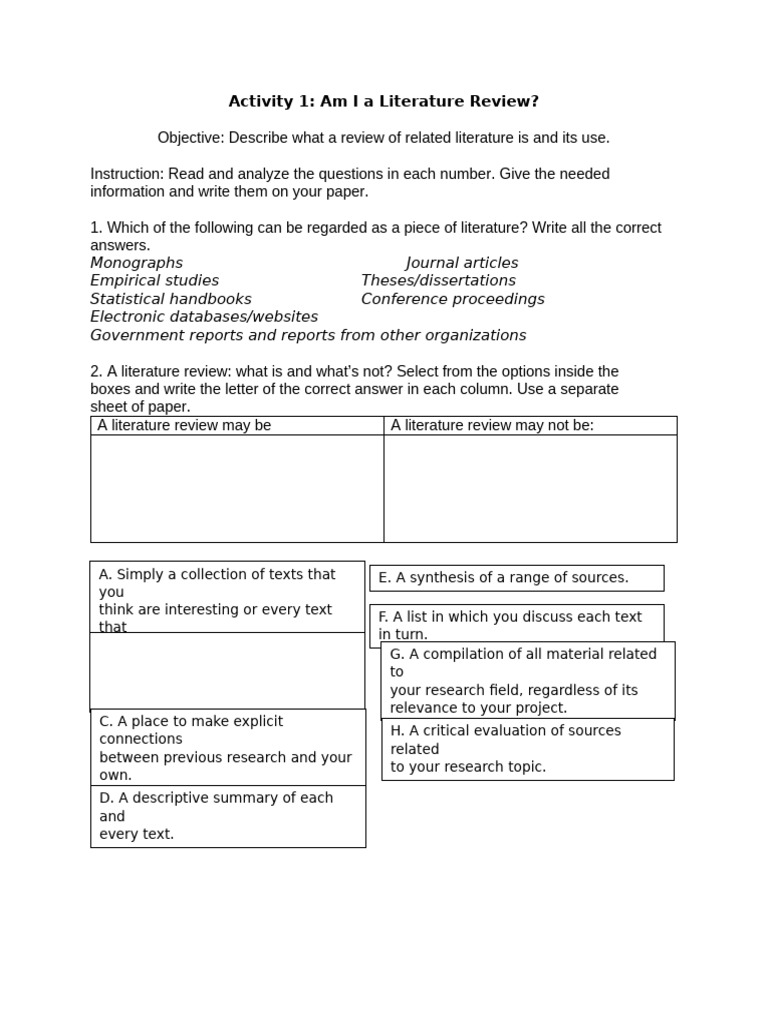 R 8 Activity 1 RRL | PDF