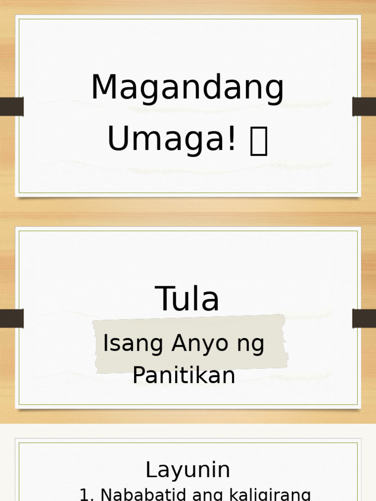 Aralin 1 (Tula) | PDF