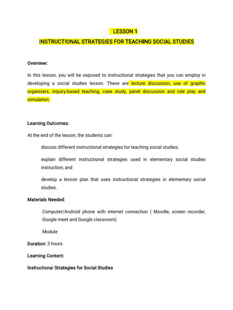 LESSON 1-WPS Office | PDF | Inquiry Based Learning | Learning