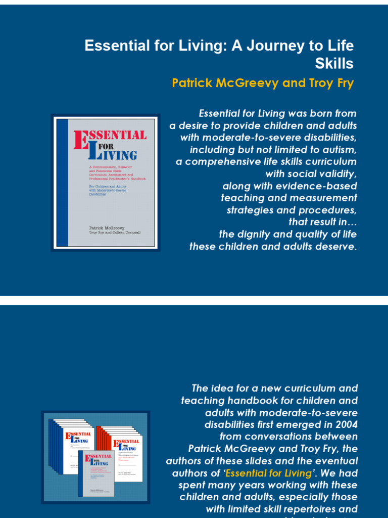 Essential for Living Curriculum Overview | PDF | Cognitive Science ...