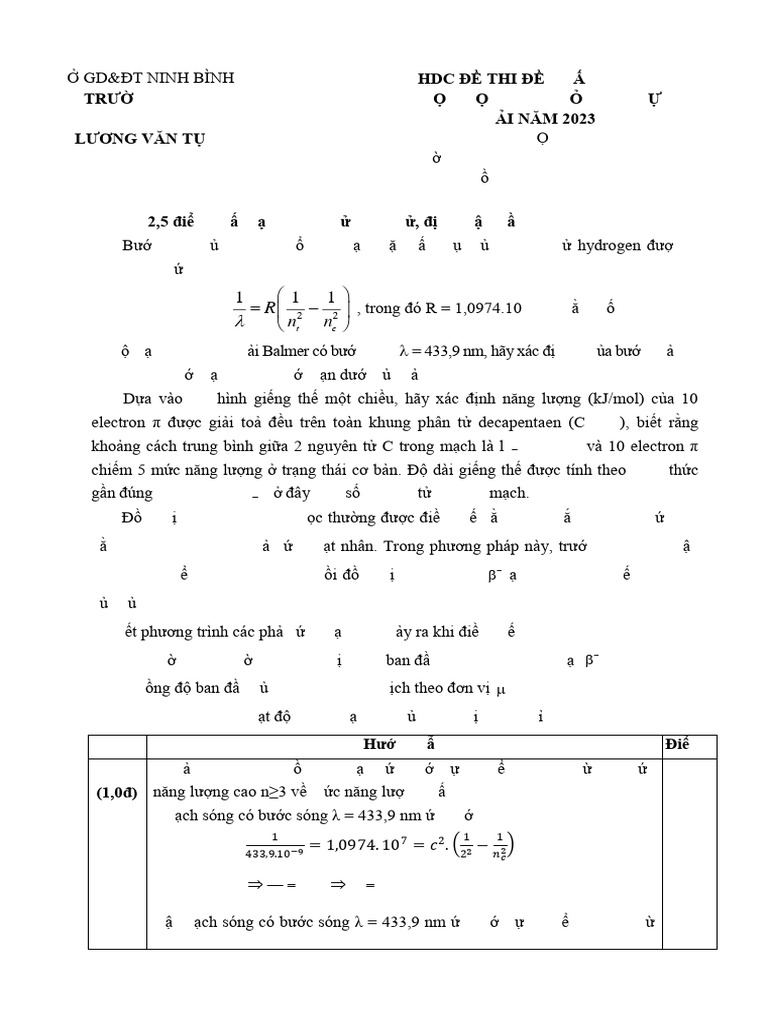 De HOA 10 - Chuyen Luong Van Tuy - Ninh Binh Dan | PDF