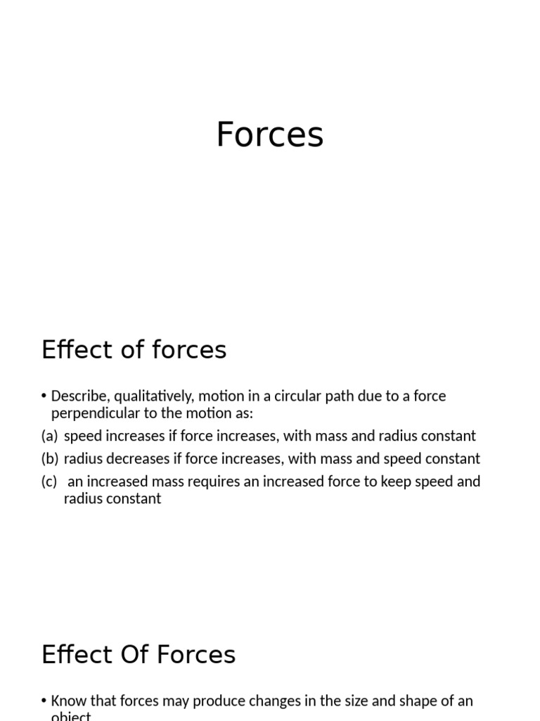 Forces | PDF | Science & Mathematics