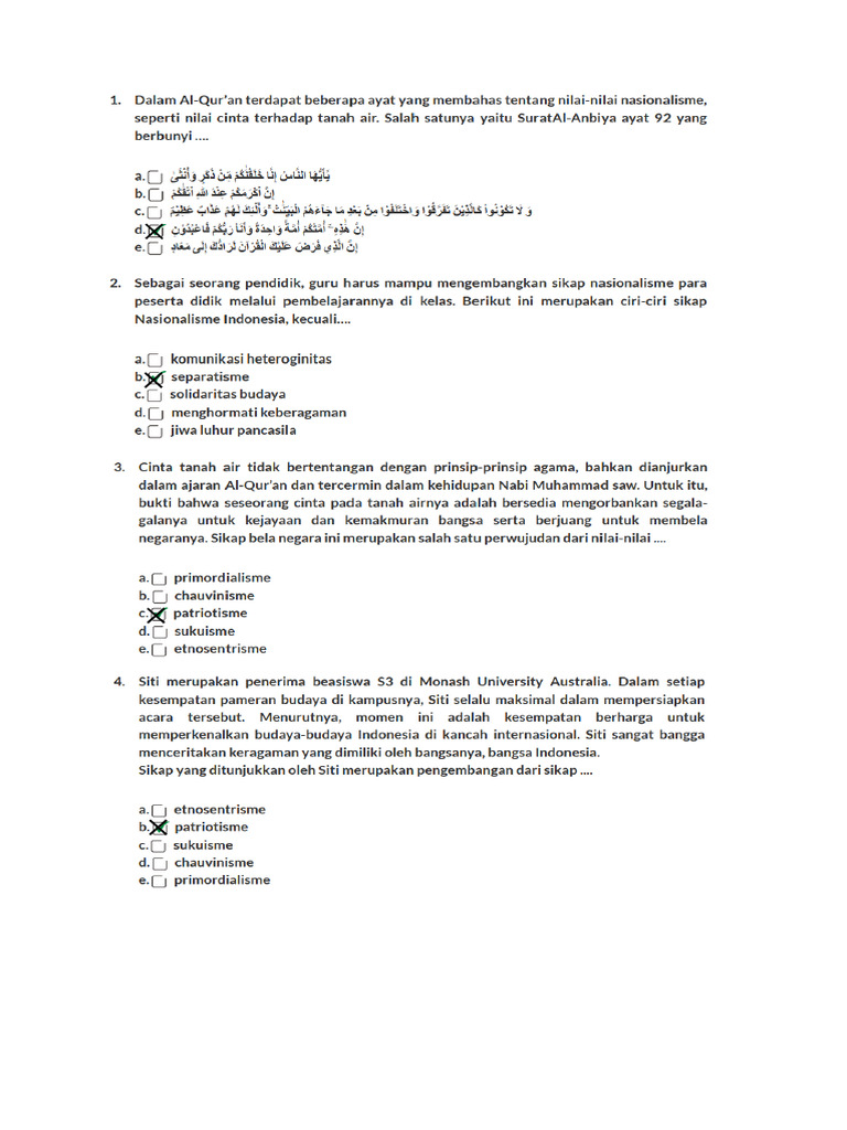 Soal Try Out Quran Hadits 1 | PDF