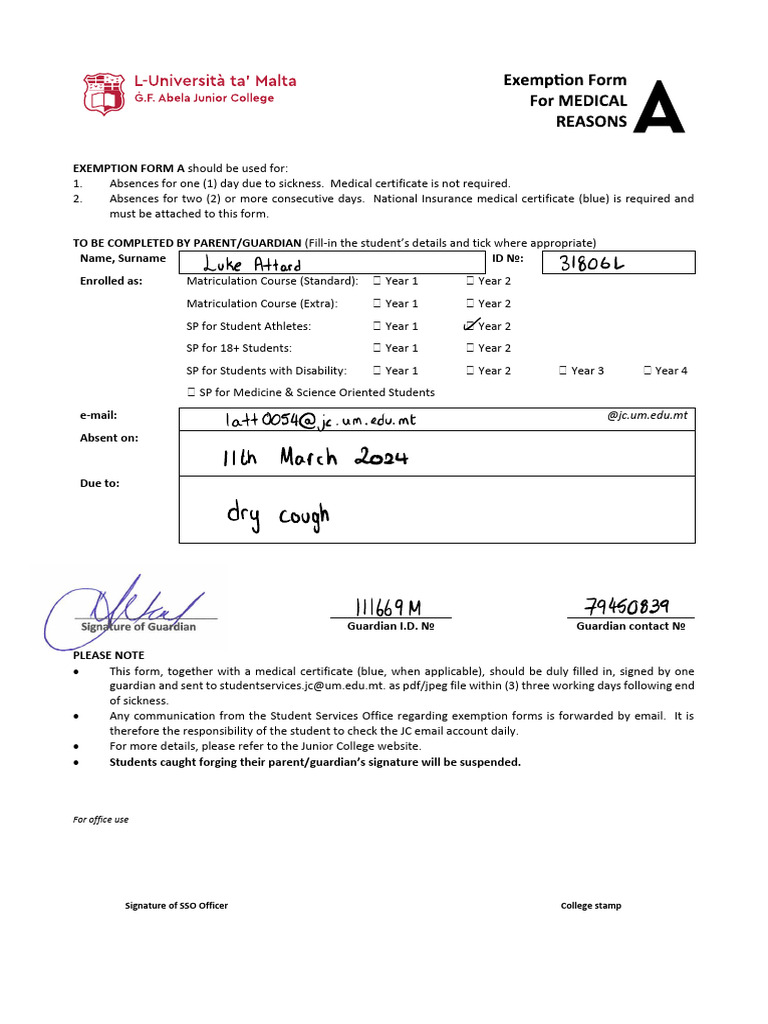 EXEMPTIONFORM11:03 | PDF