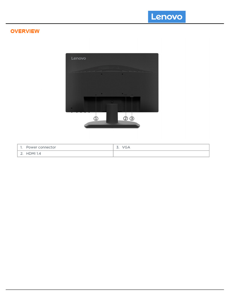 ThinkVision E20 20 Spec | PDF | Display Technology | Film And Video ...