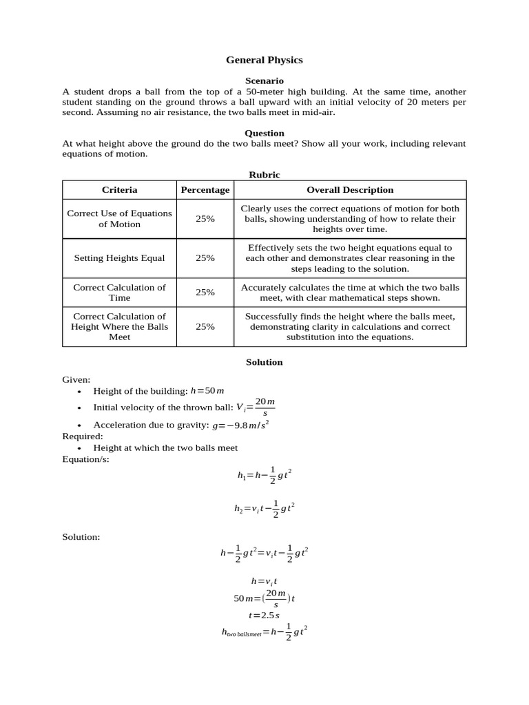 General Physics_Sci-Investigation | PDF | Equations Of Motion | Gravity