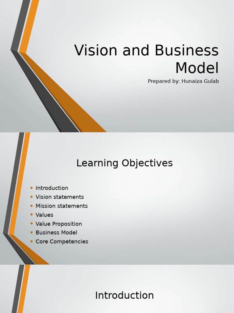 Vision, Mission, and Business Models Guide | PDF | Business Model ...