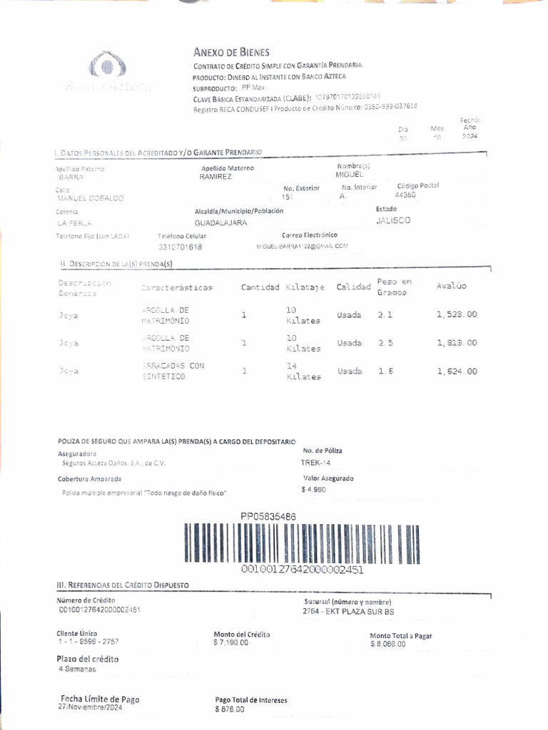 Adobe Scan 30 Oct 2024 | PDF | Póliza de seguros | Seguro