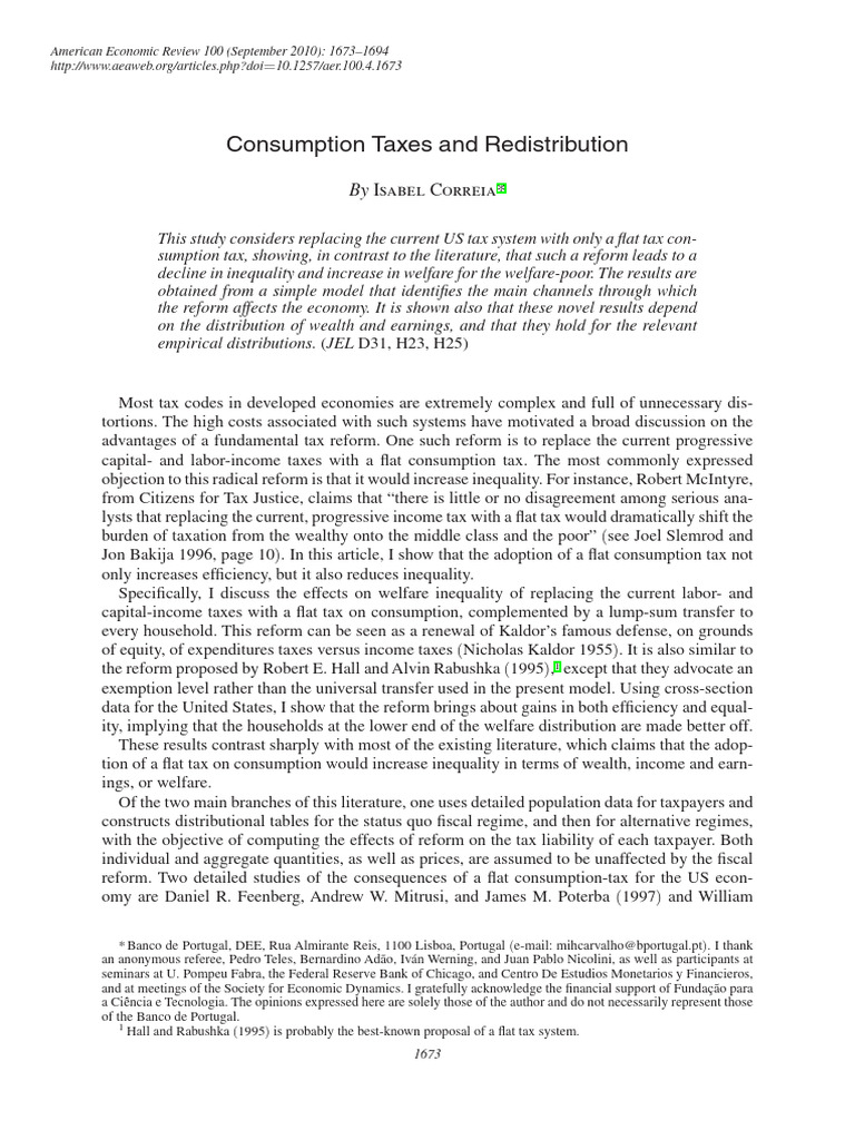 Aer 100 4 1673 | PDF | Taxes | Labour Economics
