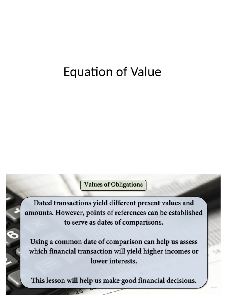 Equation of Value | PDF | Business | Finance & Money Management