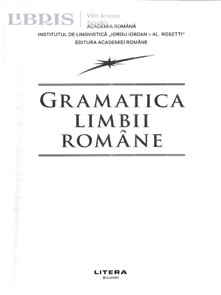 Gramatica Limbii Romane | PDF | Teaching Methods & Materials ...
