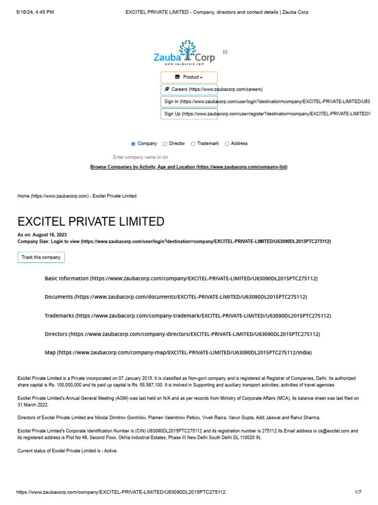 Excitel Private Limited | PDF | Expense | Business Economics