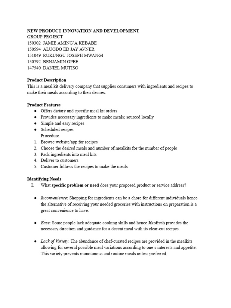 New Product - Group Project | PDF | Supply Chain | Diet (Nutrition)