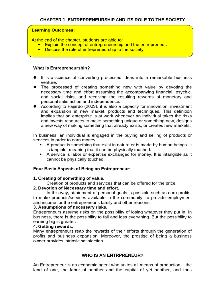 Entrep Act1 | PDF | Entrepreneurship | Small And Medium Sized Enterprises