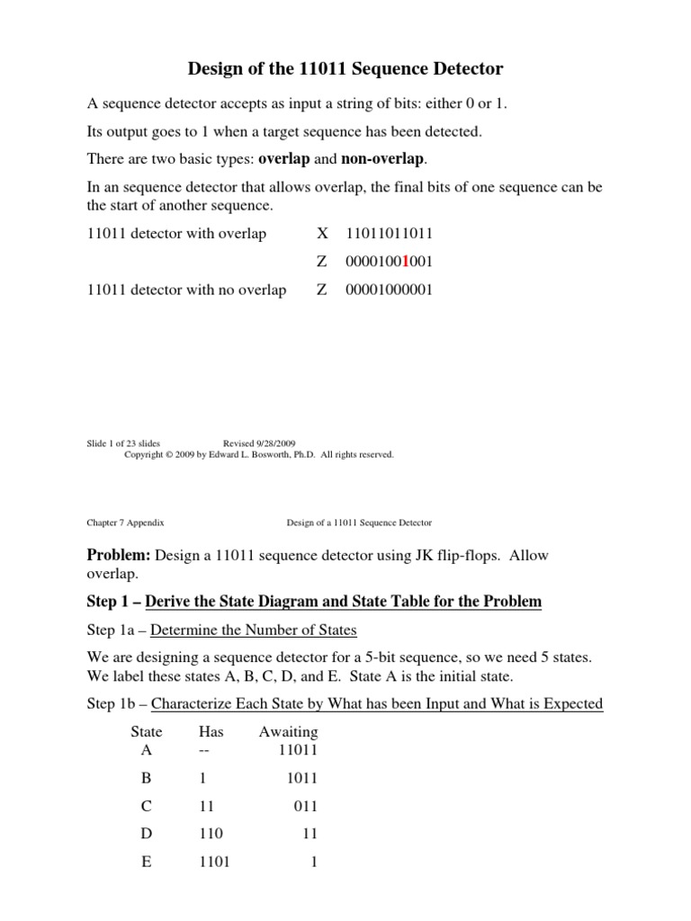 Design of Sequence Detector | PDF | Sensor | Applied Mathematics