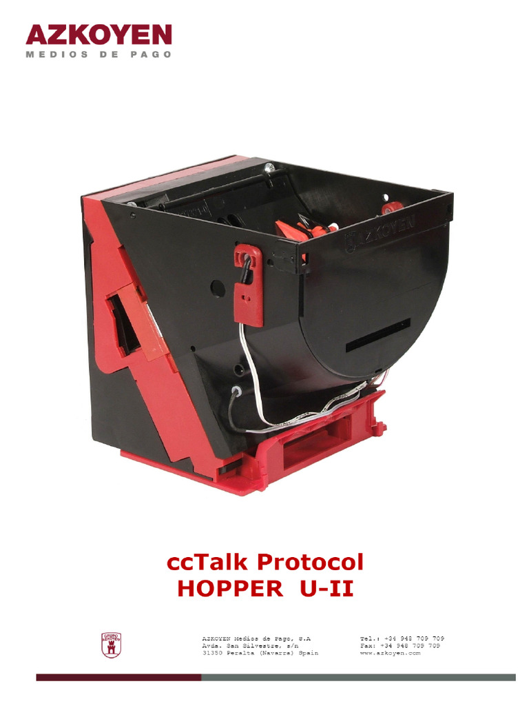 Azkoyen U-II Hopper - Cctalk Protocol | PDF