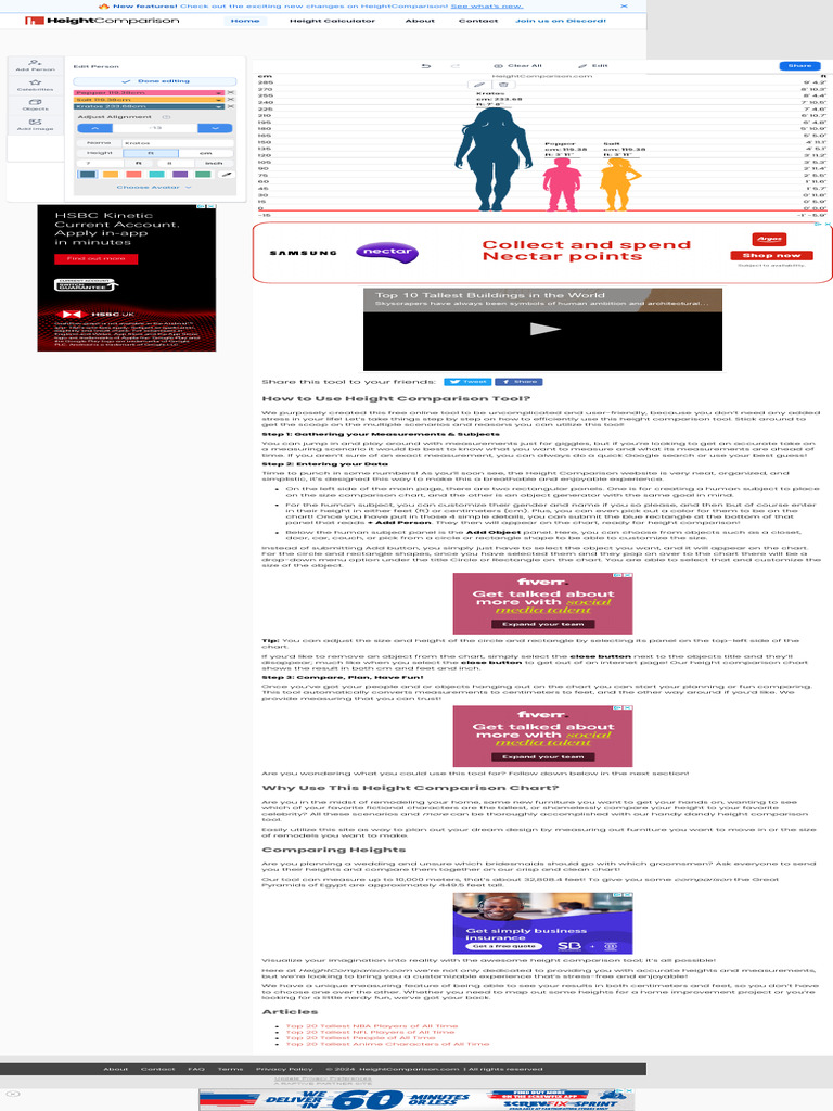 Height Comparison - Comparing Heights Visually With Chart | PDF | Google Play
