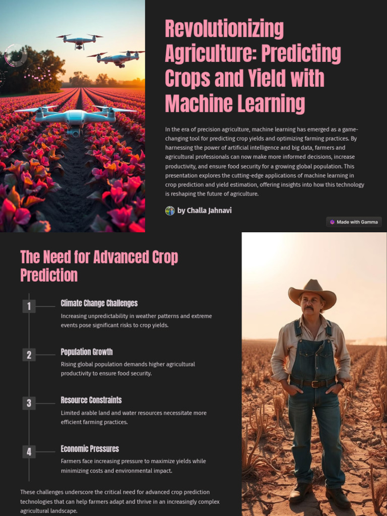Revolutionizing-Agriculture-Predicting-Crops-and-Yield-with-Machine-Learning | PDF | Agriculture ...