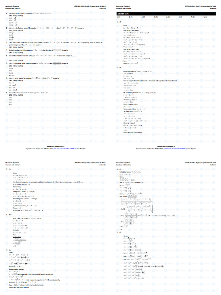 Testmaths 101707 | PDF