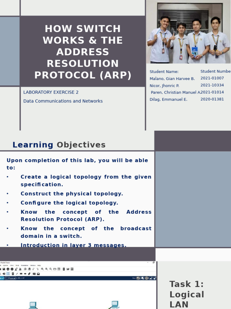 Group6 DataComLab ARP | PDF | Computer Network | Network Switch