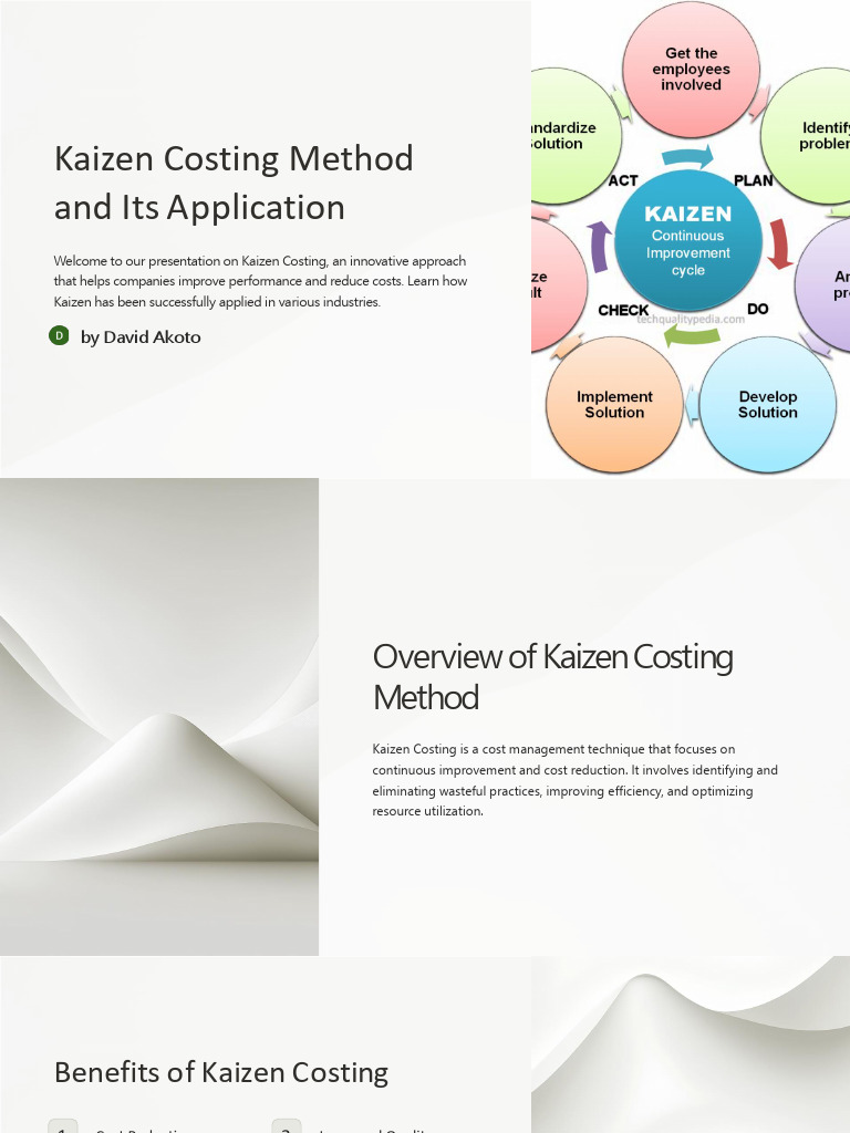 Kaizen Costing Method and Its Application | PDF | Employment | Efficiency