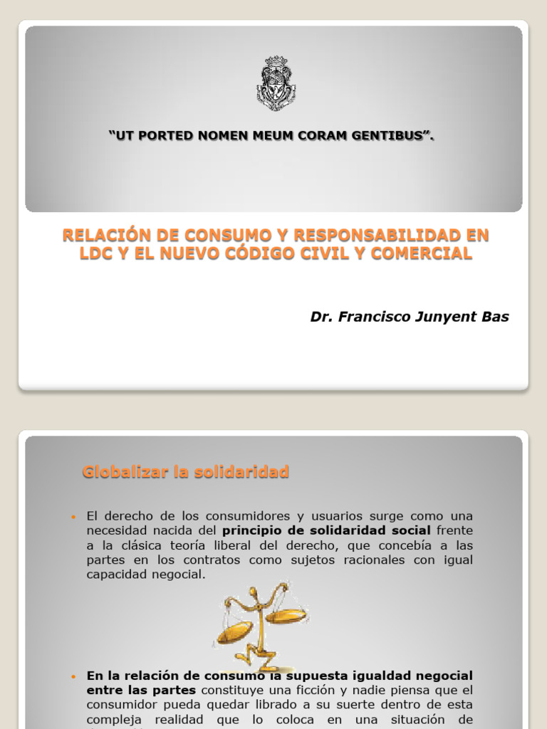 Unidad 5 RELACION DE RESPONSABILIDAD Y DE CONSUMO EN EL CCYC - Junyent ...