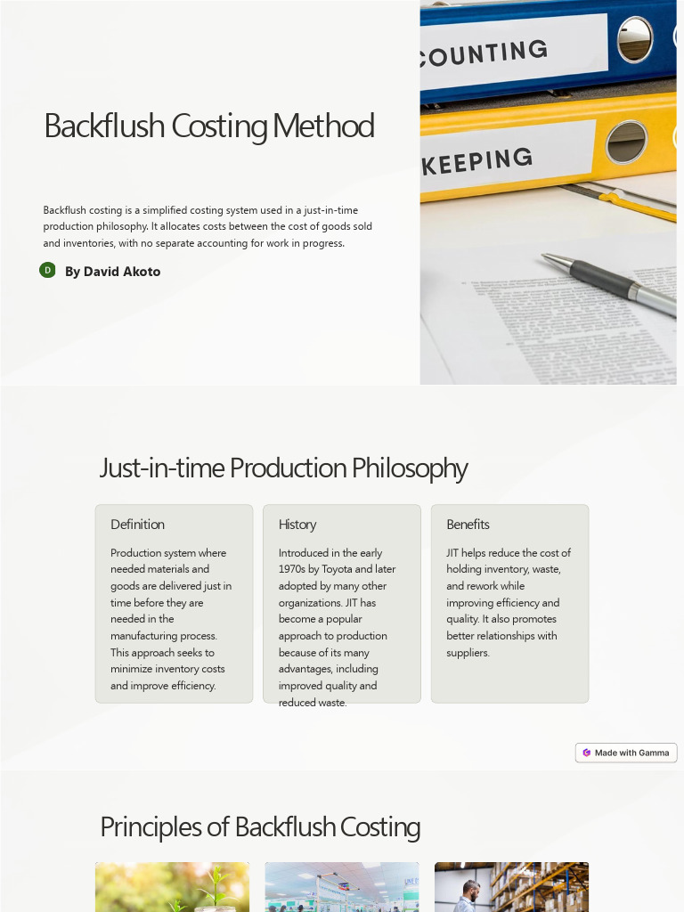 Backflush-Costing-Method | PDF | Inventory | Lean Manufacturing