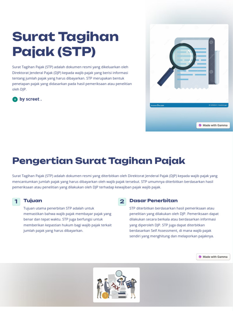 Surat Tagihan Pajak STP | PDF | Hukum