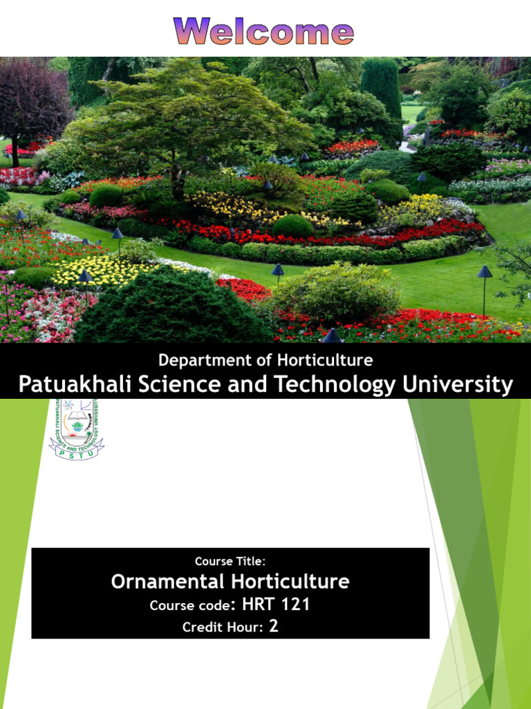 Landscape Horticulture 1st PPT_Corrected | PDF | Lawn | Hedge