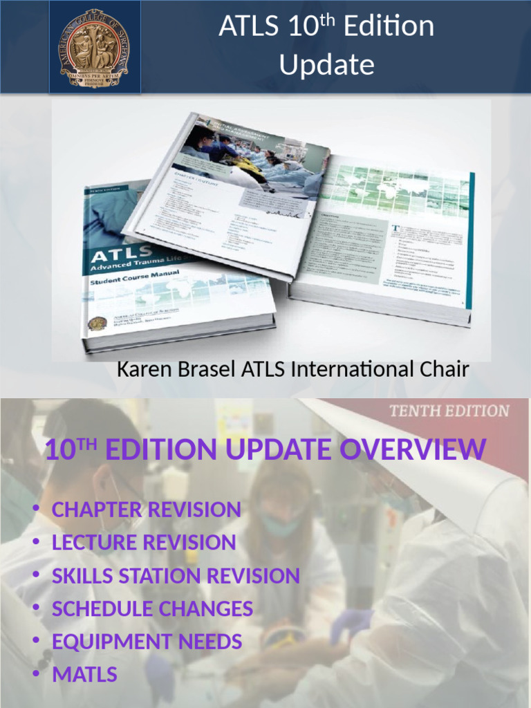 ATLS 10th Edition Update Overview | PDF | Major Trauma | Medical ...