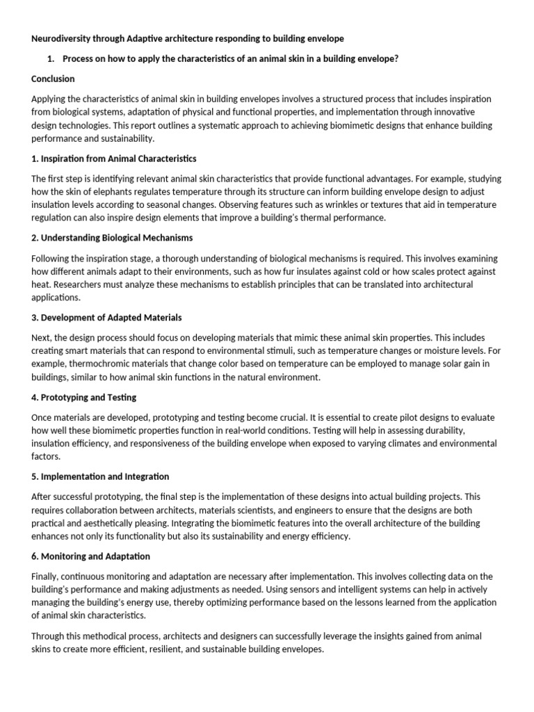 Neurodiversity Through Adaptive Architecture Responding To Building ...