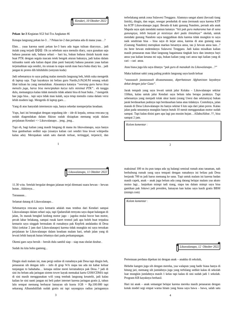 Catatan Kecil Masa Pelatihan Sgi | PDF
