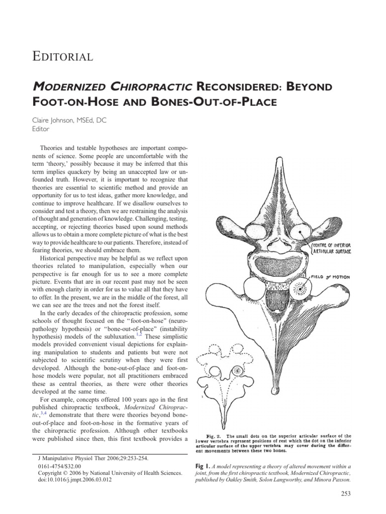 Em Modernized Chiropractic em Reconsidered Bey | PDF | Chiropractic ...