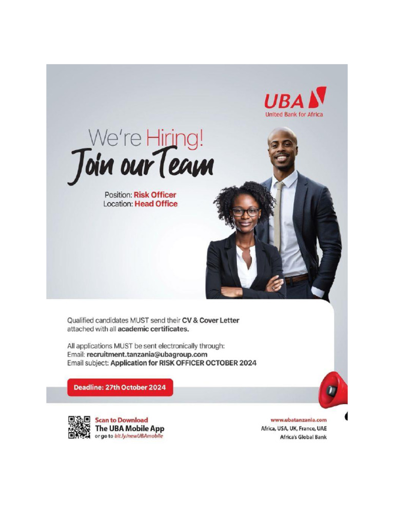 Uba Vacancies Oct | PDF