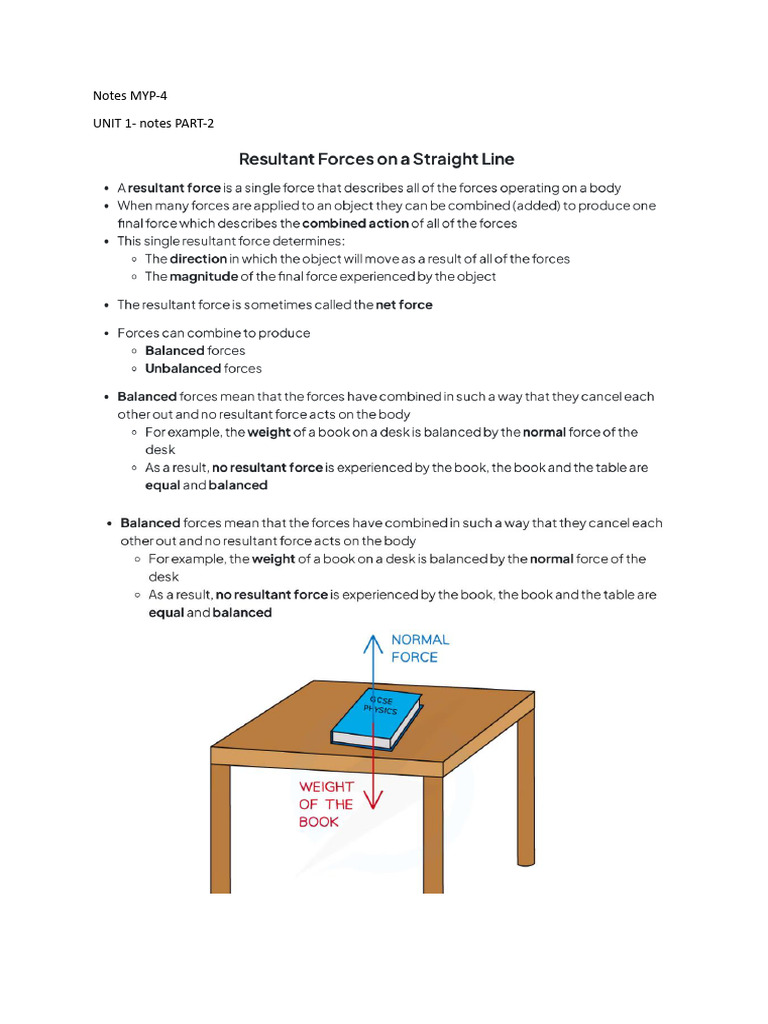 Notes MYP4 - Unit 1 Part 2 | PDF
