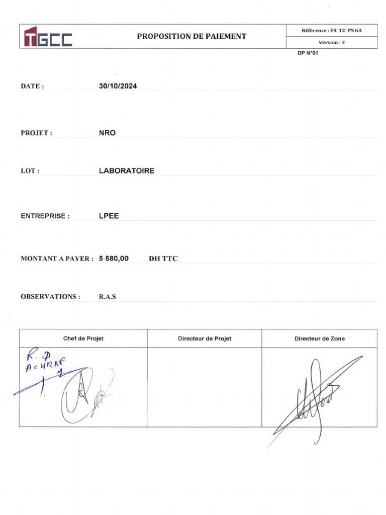 DP N°01 Lpee-Nro | PDF