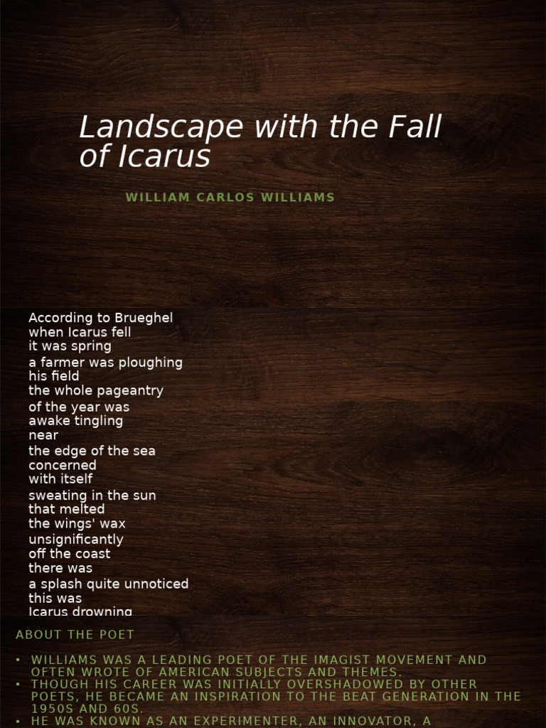 Landscape With The Fall of Icarus | PDF