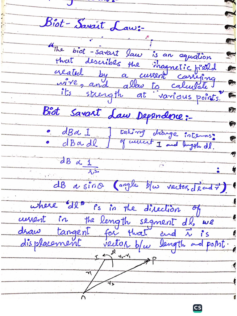 Biot Savart Law | PDF