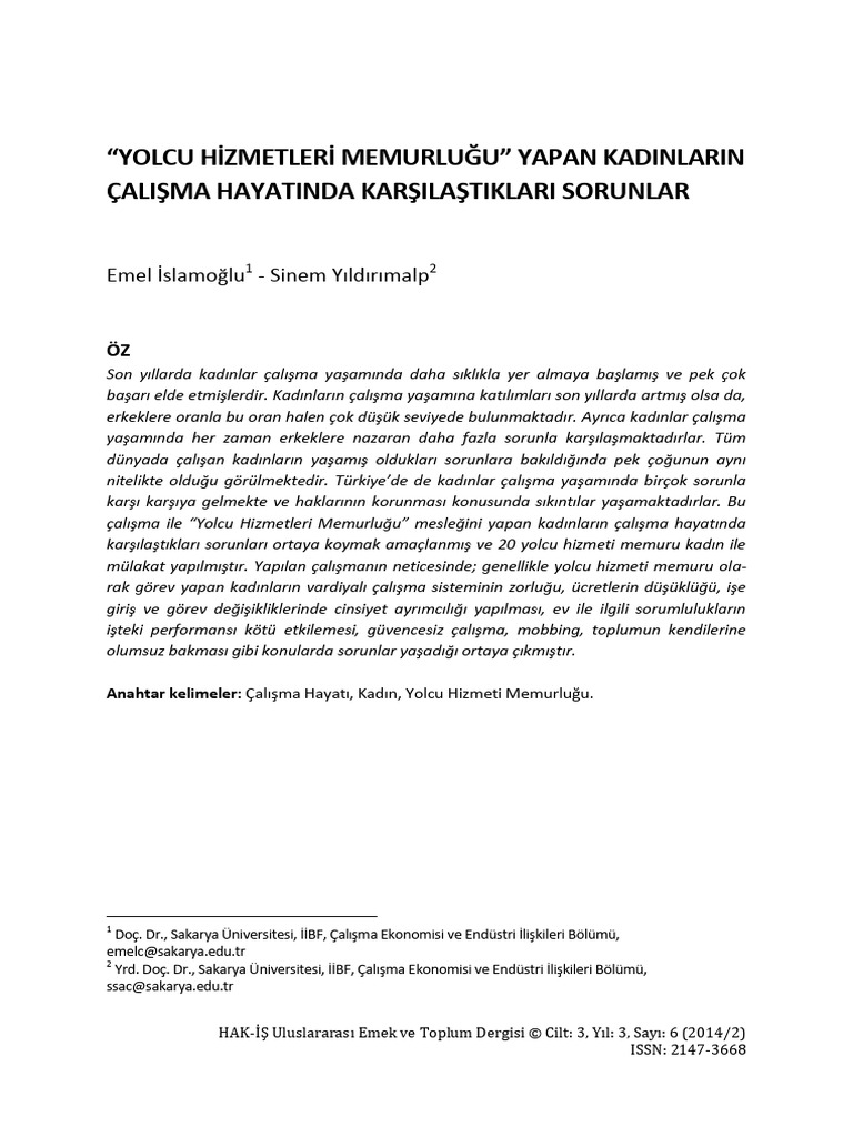 Yolcu H - Zmetler - Memurlu - U - Yapan Kadinlarin - Ali - Ma Hayatinda Kar - Ila - Tiklari ...