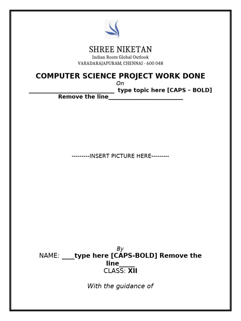 CS_project-Front_page | PDF