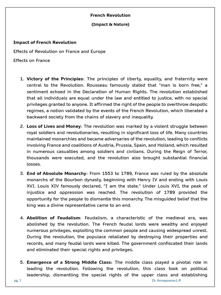 French Revolution (Note 2) | PDF | French Revolution | Kingdom Of France