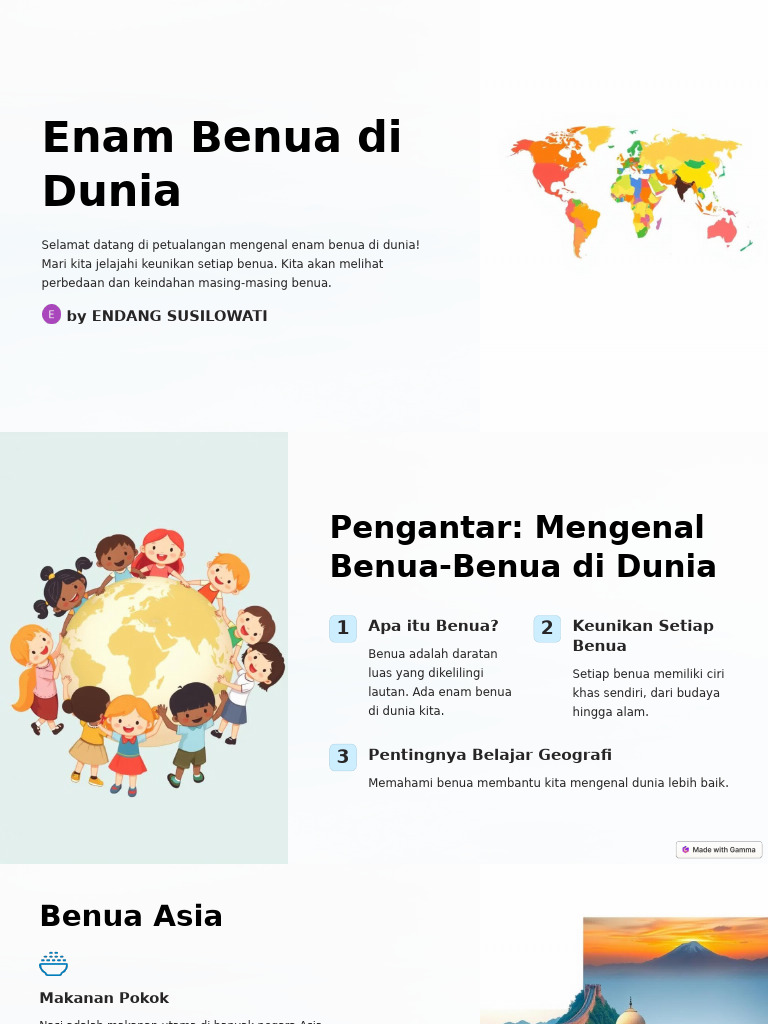 Enam Benua Di Dunia | PDF