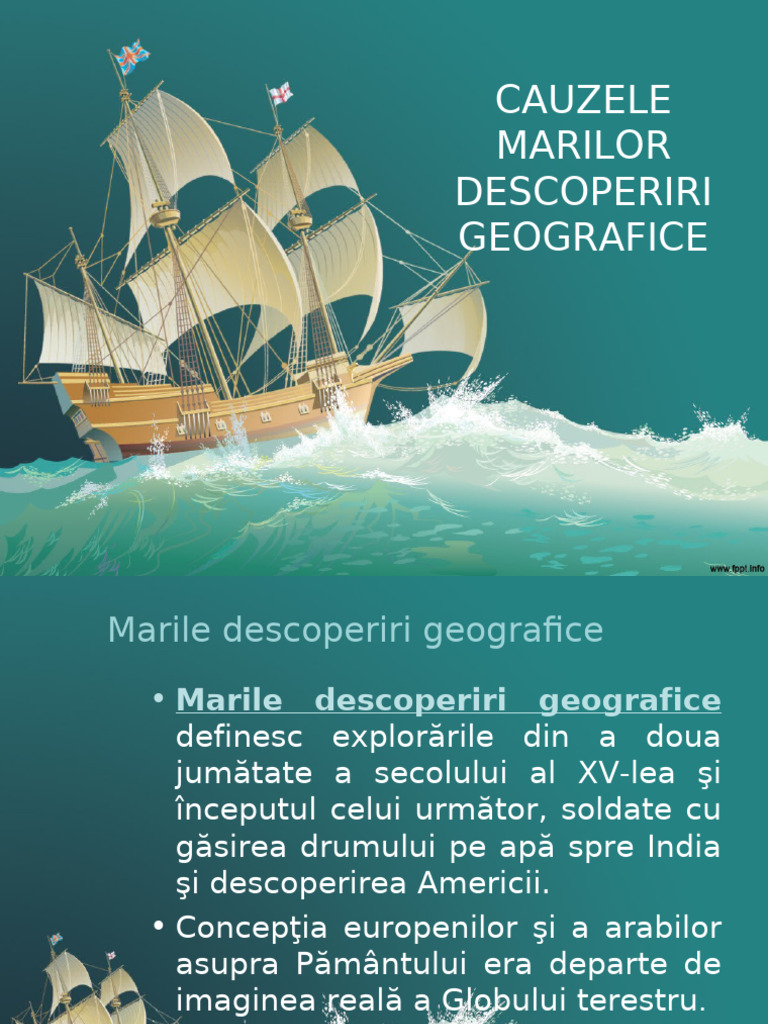 Cauzele Marilor Descoperiri Geografice | PDF
