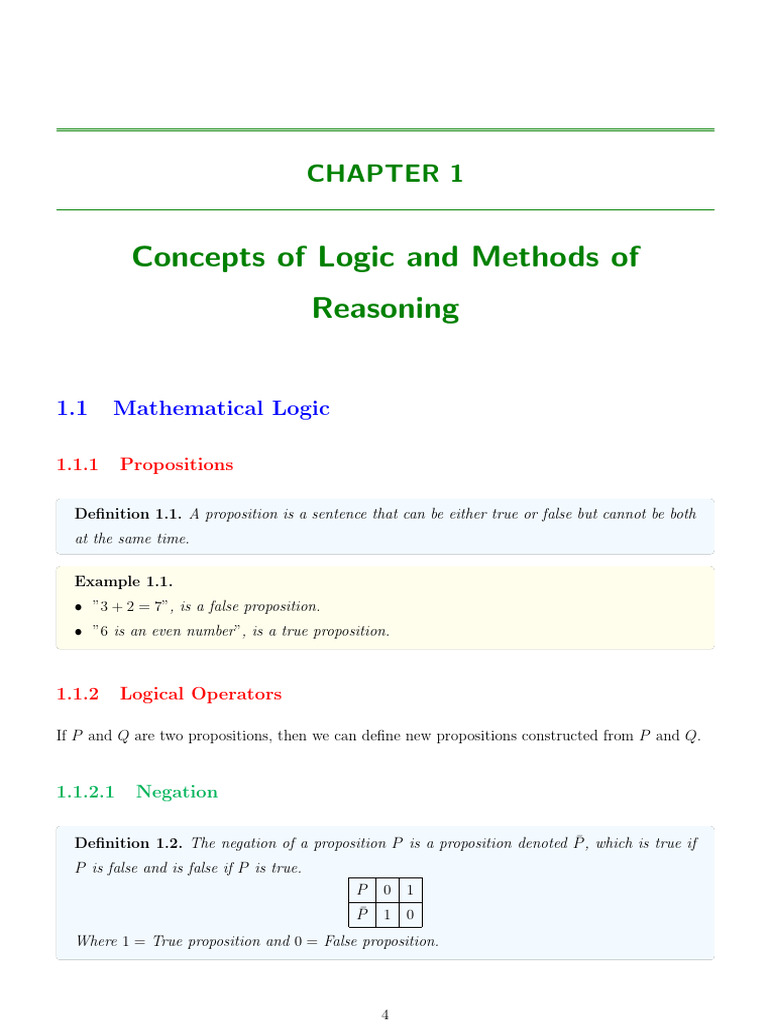 Chapter1+2 | PDF | Proposition | Mathematics
