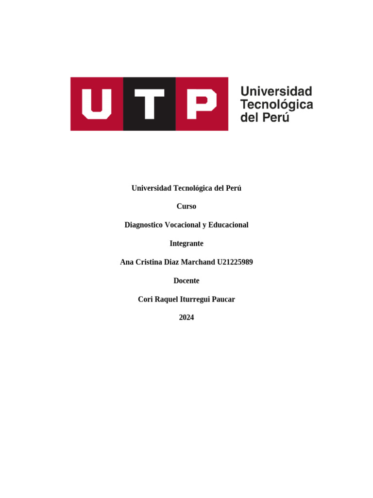 Avance Ta2 Diagnostico Vocacional y Educacional | PDF | Inteligencia | Sicología