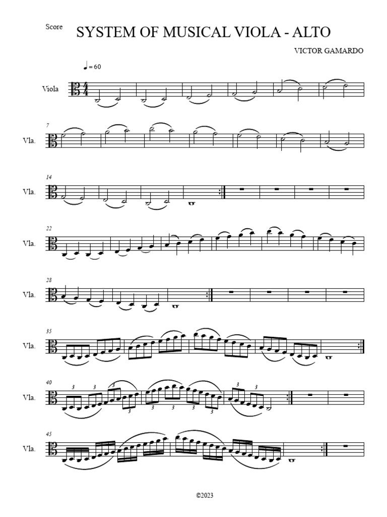 System Scales Viola - Alto C M. 2 Octaves | PDF | Musical Instruments