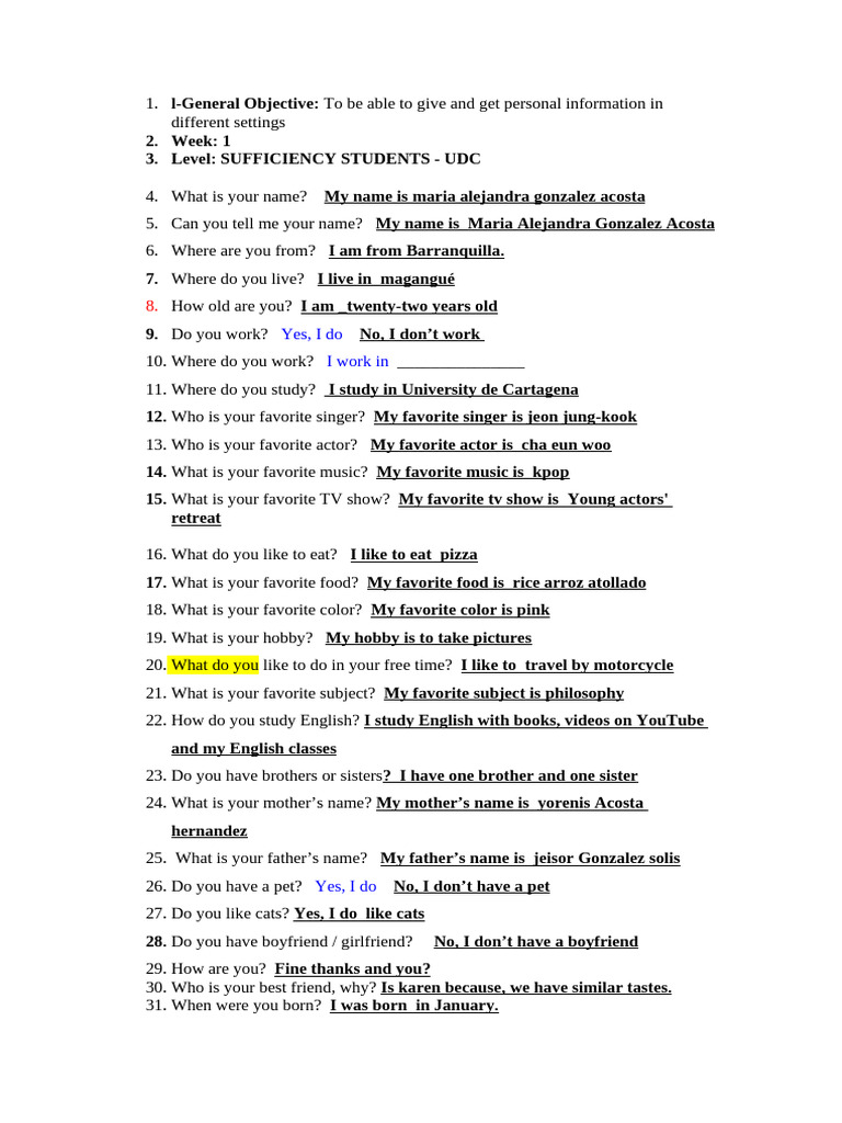 Personal-Information-Questions - 49759 (Recuperado Automáticamente) | PDF