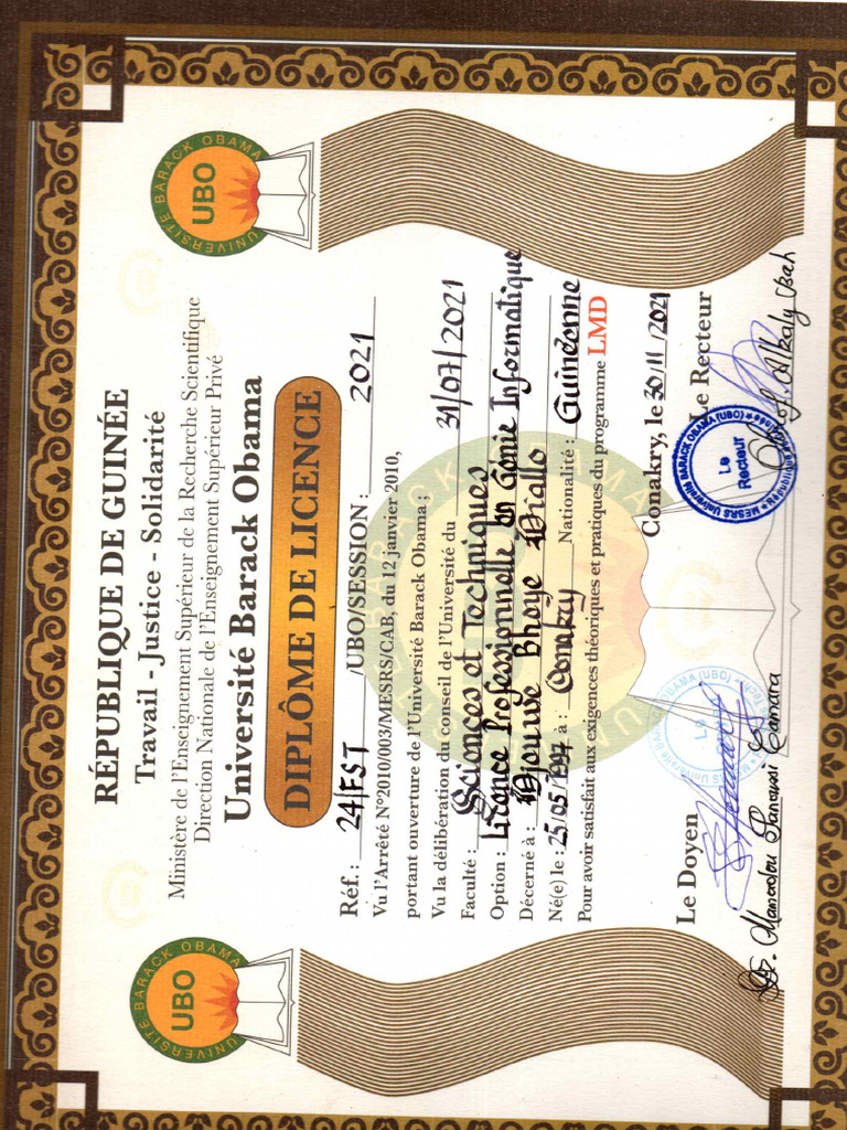 Diplôme Diallo | PDF