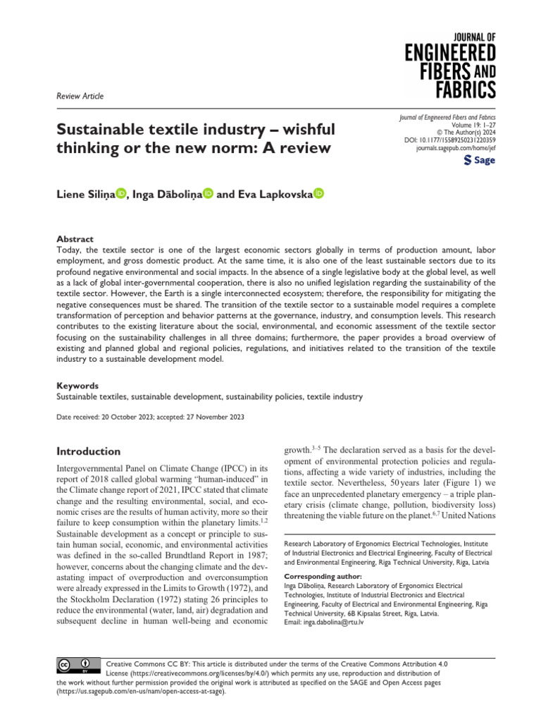 Sustainable Transformation in Textiles | PDF | Sustainability | Textiles