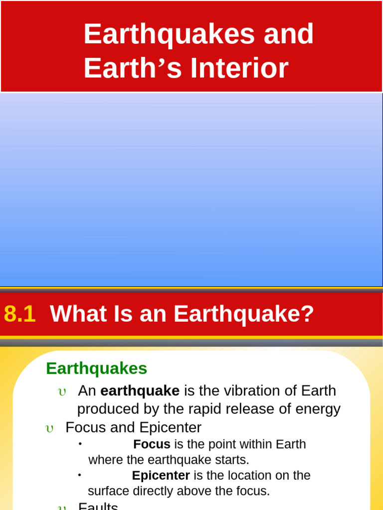Earthquake and Earth's Interior | PDF | Earthquakes | Tsunami
